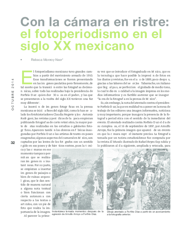 (PDF) "Con la cámara en ristre: el fotoperiodismo en el siglo XX mexicano"
