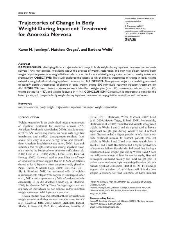 (PDF) Jennings et al Trajectories of Body Weight JAPNA