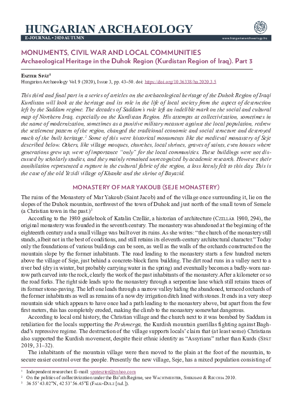 (PDF) MONUMENTS, CIVIL WAR AND LOCAL COMMUNITIES Archaeological ...