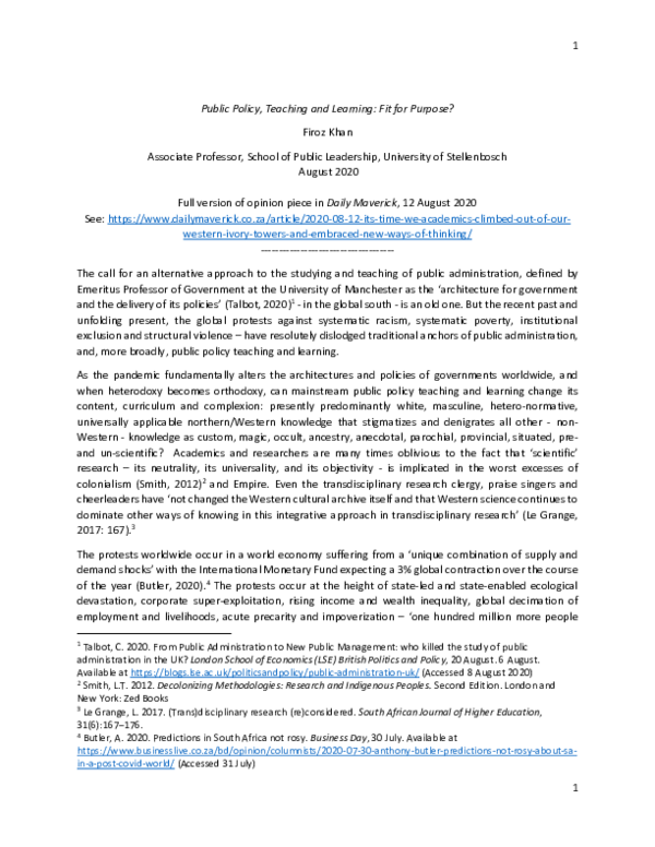 (PDF) It's time we academics climbed out of our Western ivory towers ...