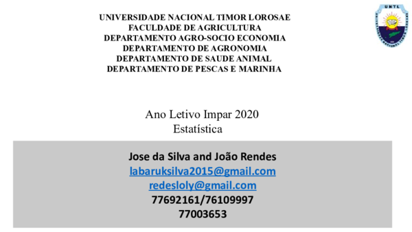 (PPT) Outline Estatistica