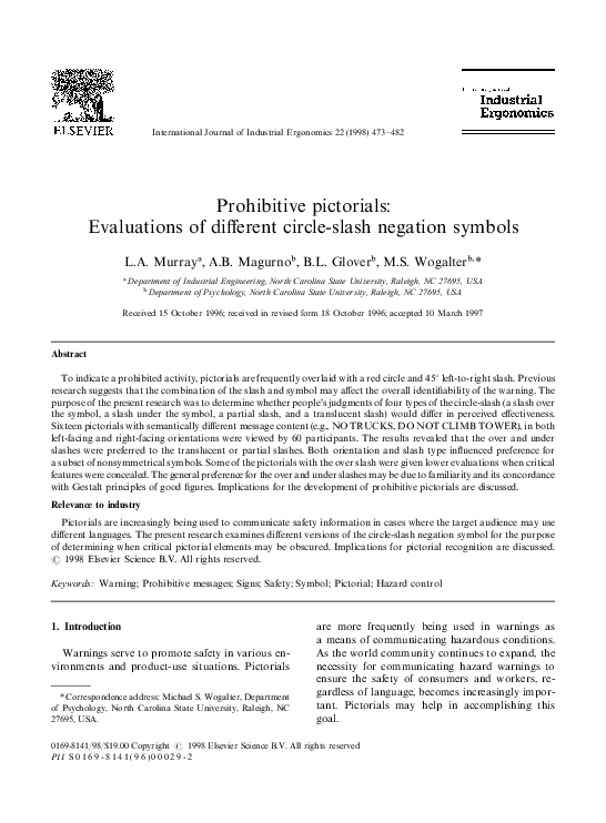 (PDF) Prohibitive pictorials: Evaluations of different circle-slash ...