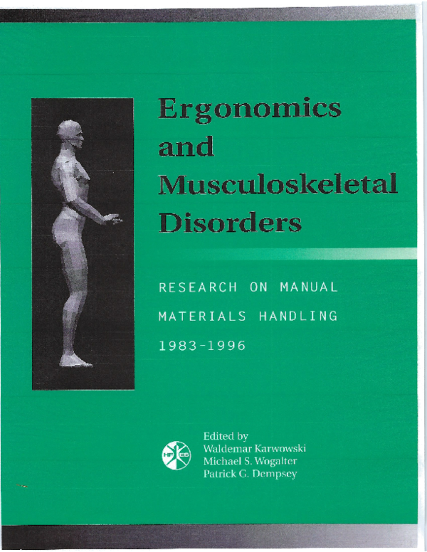 (PDF) Ergonomics and Musculoskeletal Disorders: RESEARCH ON MANUAL ...