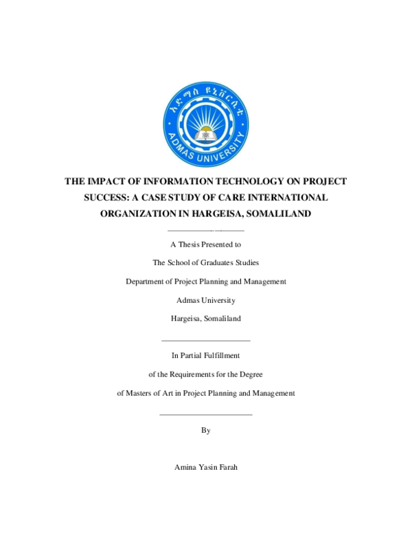 (PDF) THE IMPACT OF INFORMATION TECHNOLOGY ON PROJECTS SUCCESS