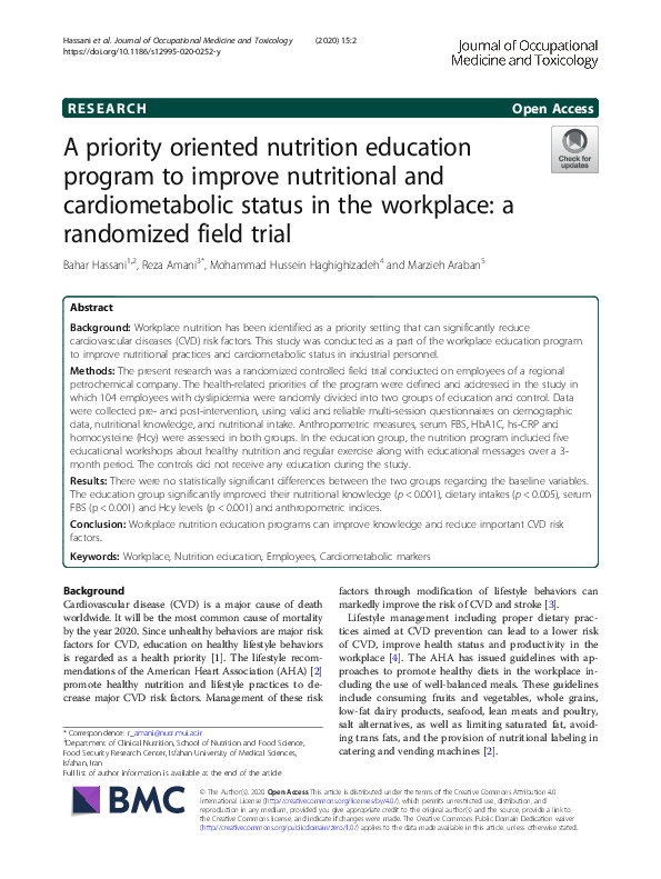 (PDF) A priority oriented nutrition education program to improve ...