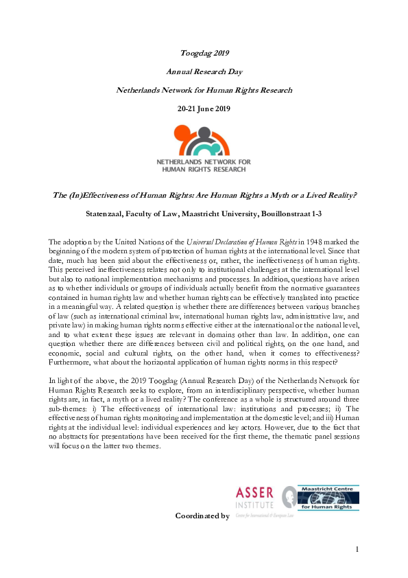 (PDF) Netherlands Network for Human Rights Research (NNHRR) - Annual ...