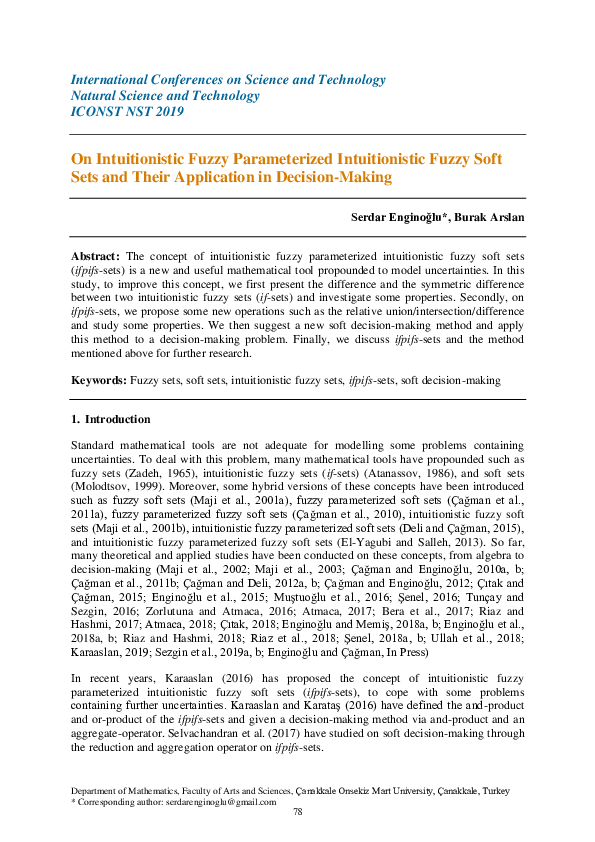 Pdf Generalisations Of Sdm Methods In Fpfs Matrices Space To Render Them Operable In Ifpifs