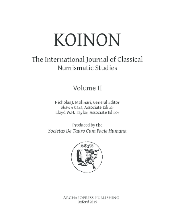 (PDF) Some further ideas on a double-obverse bronze of the ...