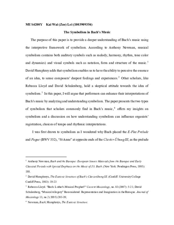 (PDF) Symbolism in Bachs music