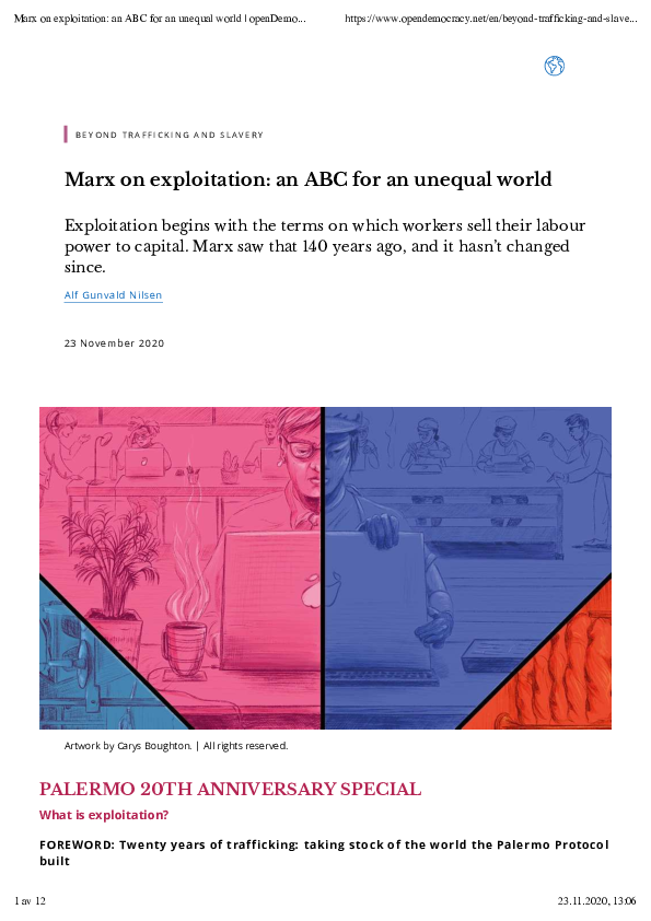 (PDF) Marx on exploitation: an ABC for an unequal world