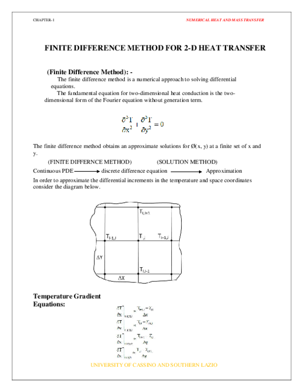 (PDF) FINITE DIFFERENCE METHOD FOR 2-D HEAT TRANSFER (Finite Difference ...