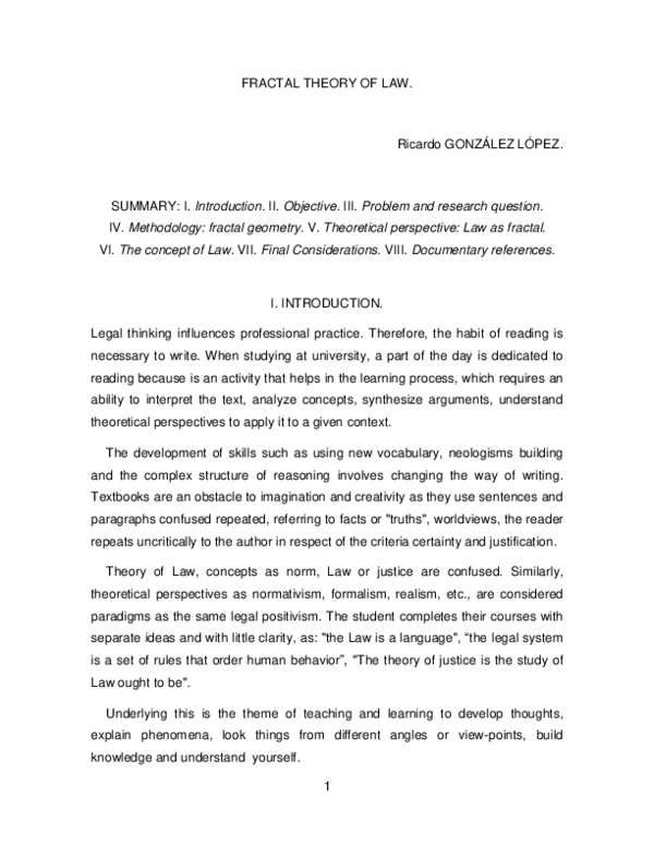(PDF) Fractal Theory of Law