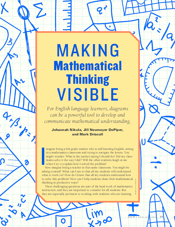 (PDF) Making mathematical thinking visible