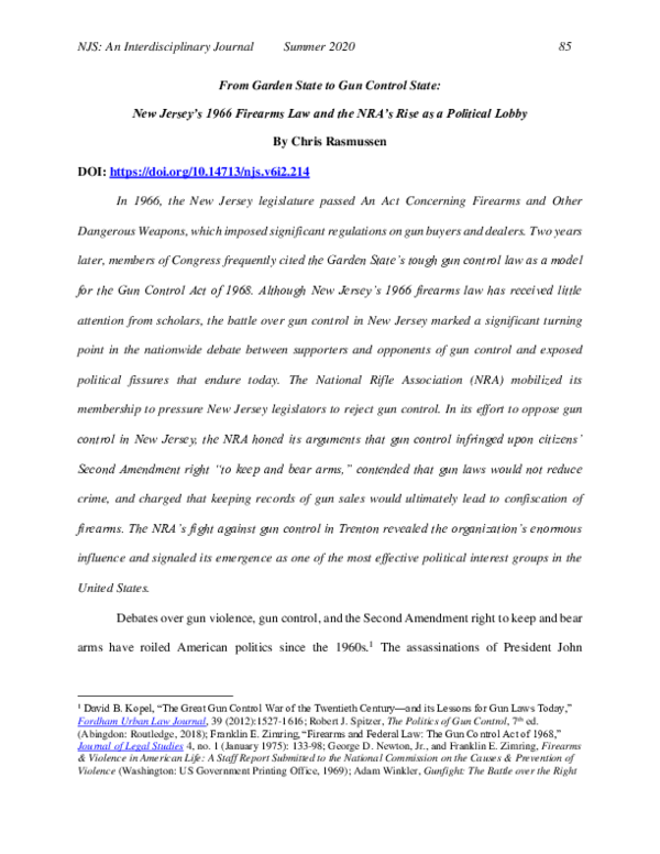 second amendment research paper