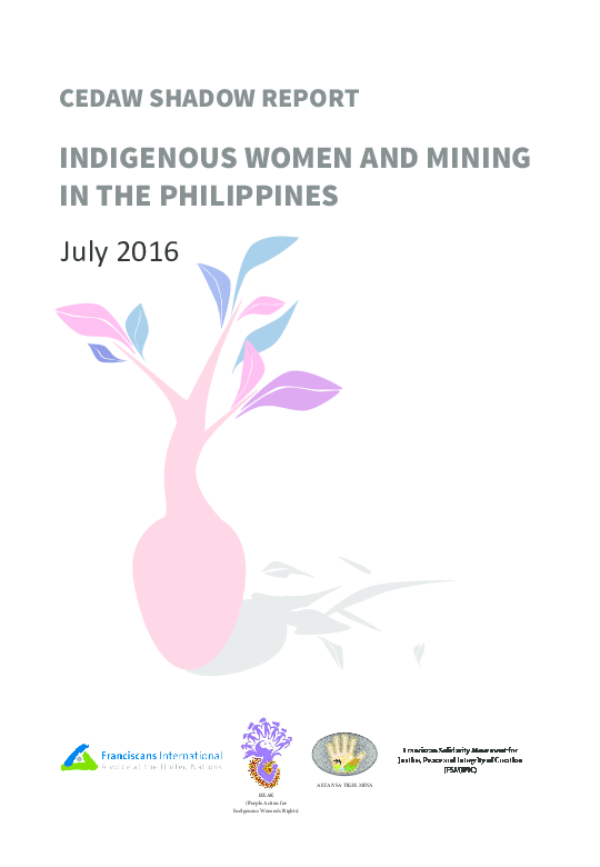 (PDF) CEDAW Shadow Report on Indigenous Women and Mining in the Philippines