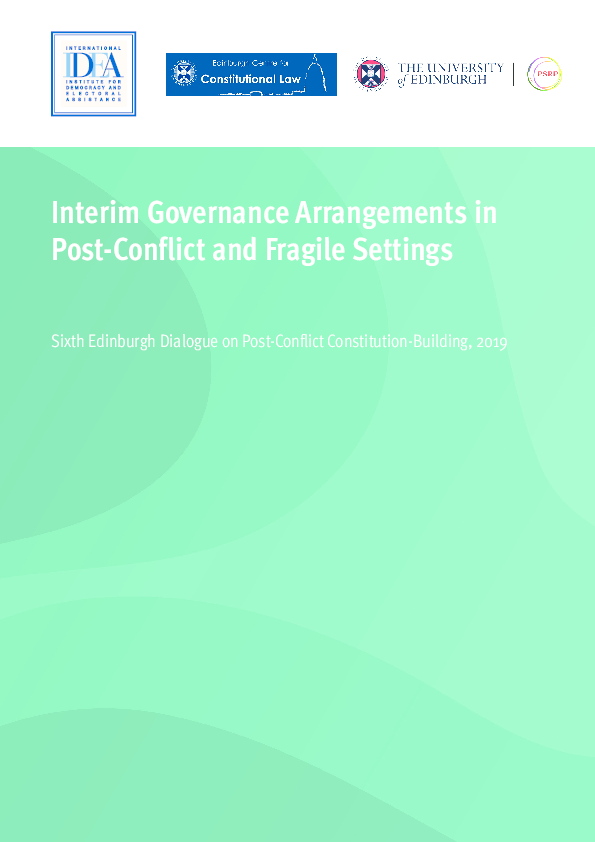 (PDF) Interim Governance Arrangements in Post-Conflict and Fragile Settings