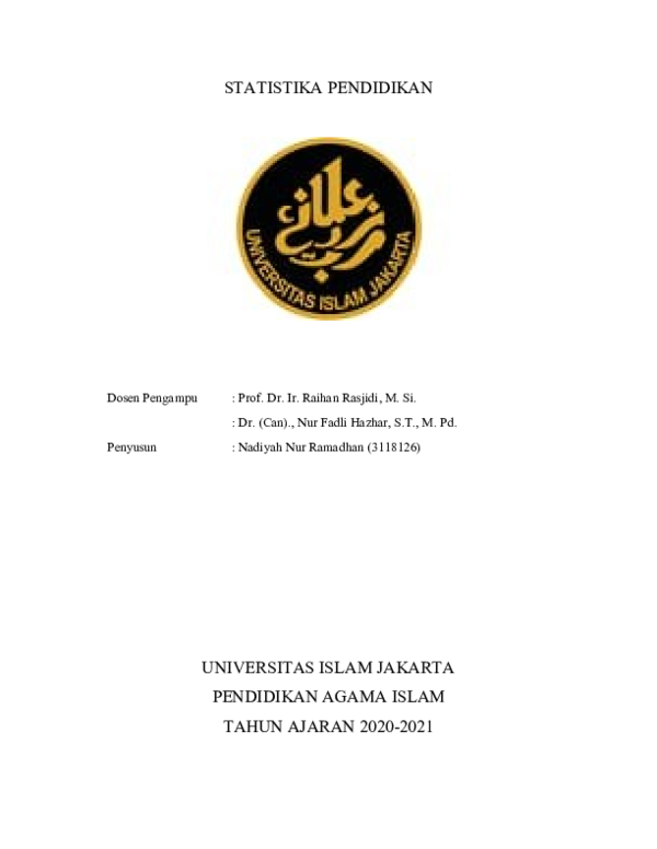 (DOC) STATISTIKA PENDIDIKAN