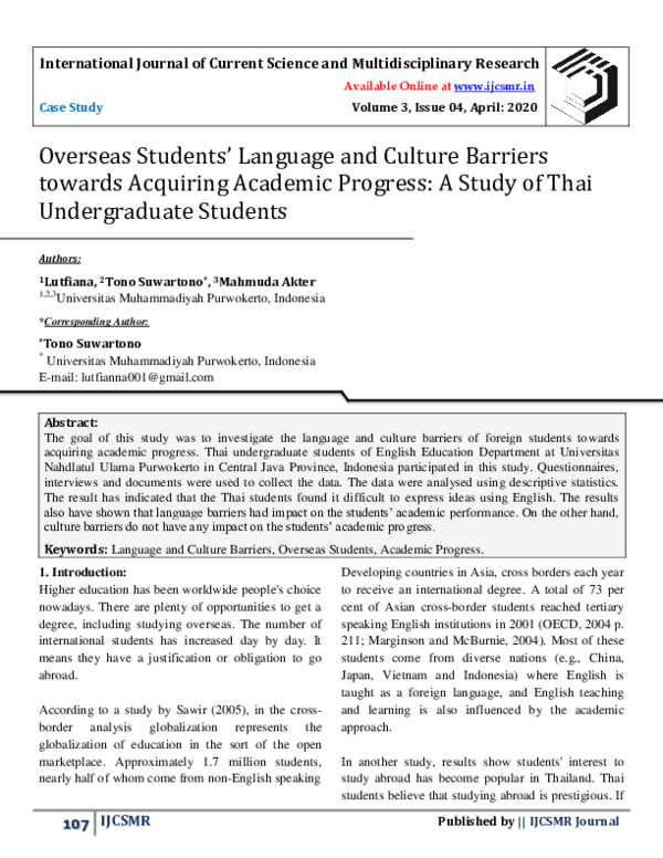 (PDF) International Journal of Current Science and Multidisciplinary ...