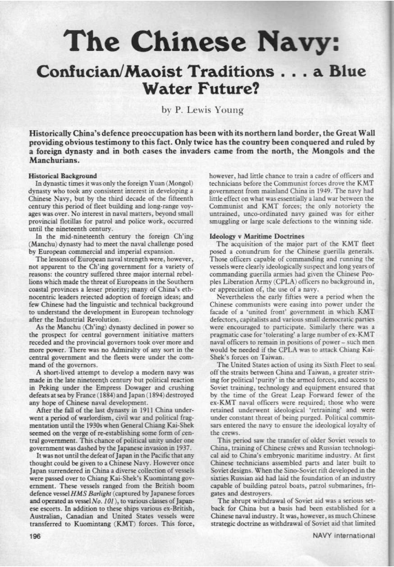 (PDF) The Chinese Navy