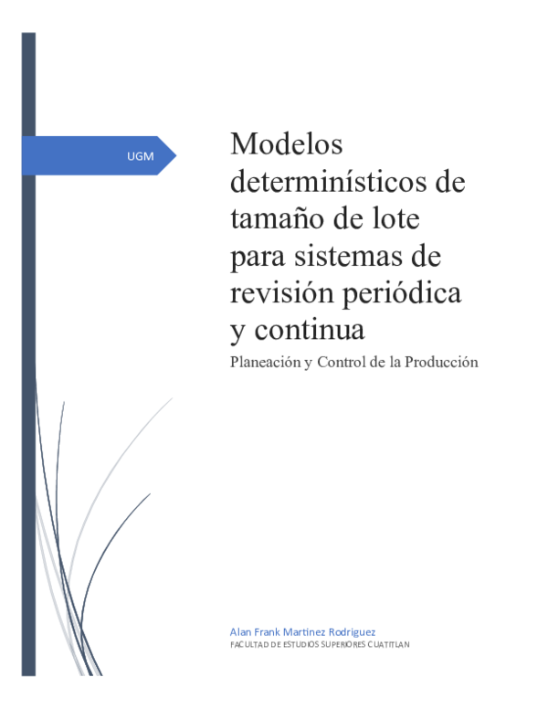 (DOC) Modelos Deterministicos
