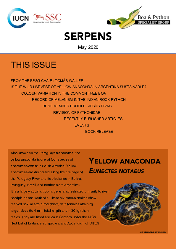 (PDF) Is the wild harvest of yellow anacondas in Argentina sustainable?