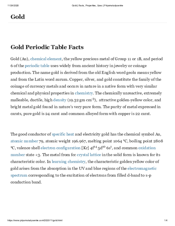 (PDF) Gold Periodic Table
