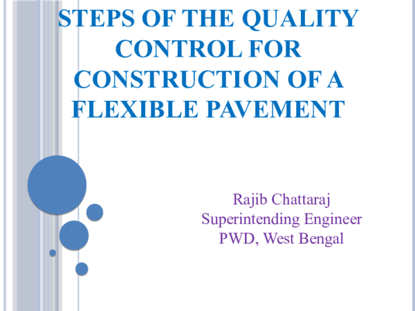 (PPT) STEPS FOR BETTER QUALITY CONTROL OF ROAD WORKS