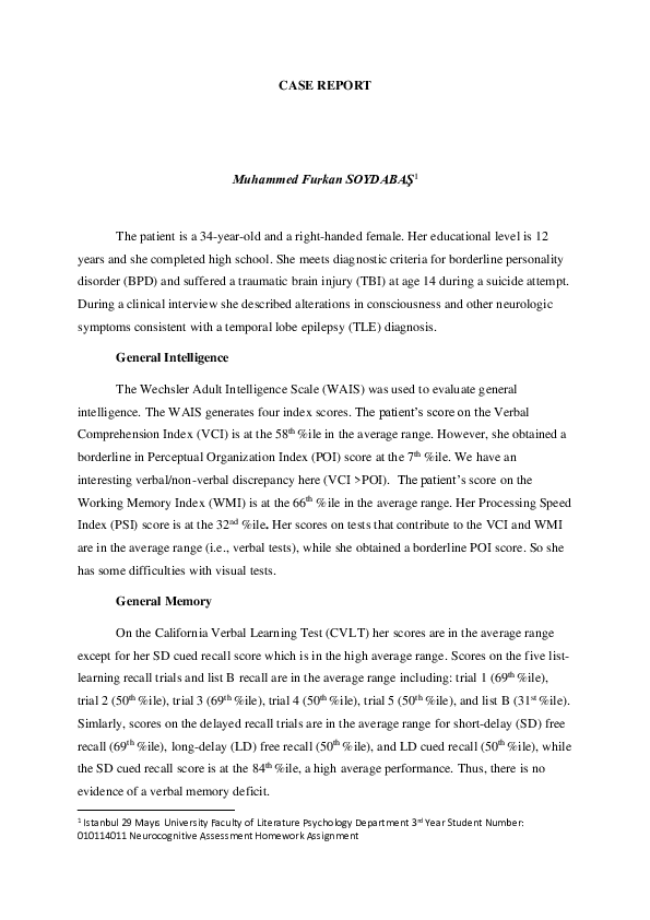 (PDF) CASE REPORT OF A PATIENT WITH BORDERLINE PERSONALITY DISORDER ...