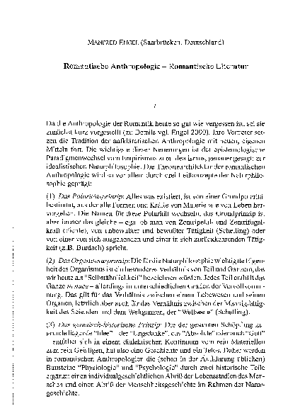 (PDF) Romantische Anthropologie Romantische Literatur | Manfred Engel ...
