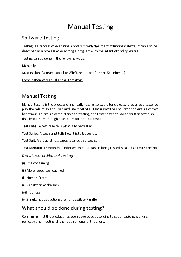 (DOC) Manual Testing