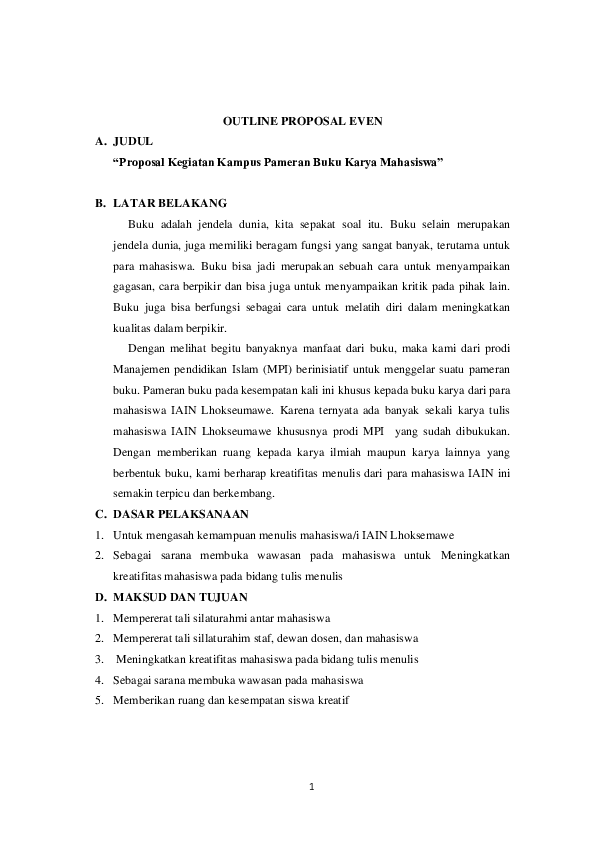 (PDF) contoh proposal | elfia saprina - Academia.edu