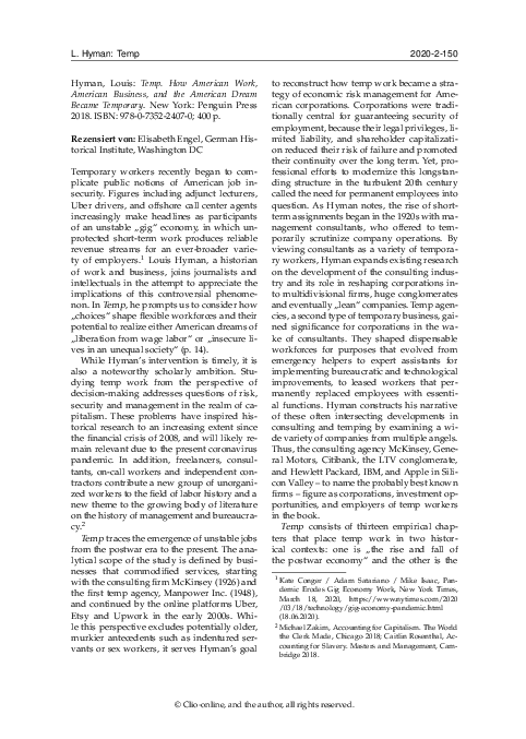 (PDF) Louis Hyman's Temp: How American Work, American Business, and the ...