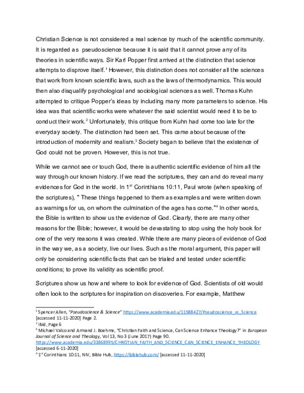 (DOC) Apologetics Proof of the Existence of God