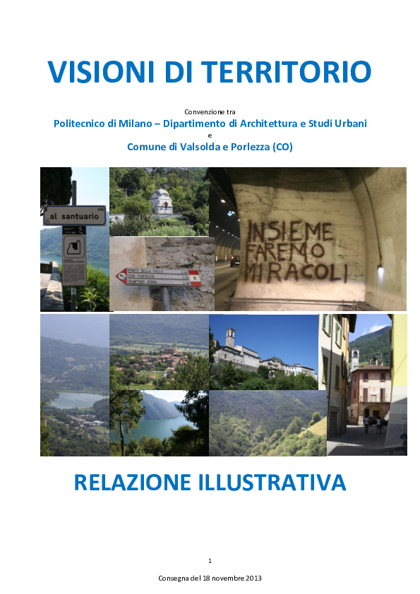 (PDF) VISIONI DI TERRITORIO - Comune di Valsolda e di Porlezza -Caso ...