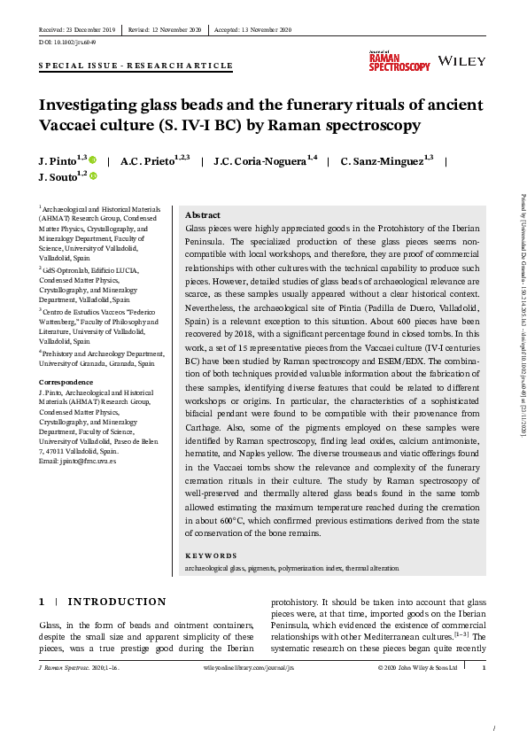 (PDF) Investigating glass beads and the funerary rituals of ancient ...