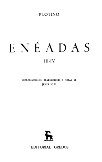 (PDF) Plotino Eneadas III IV