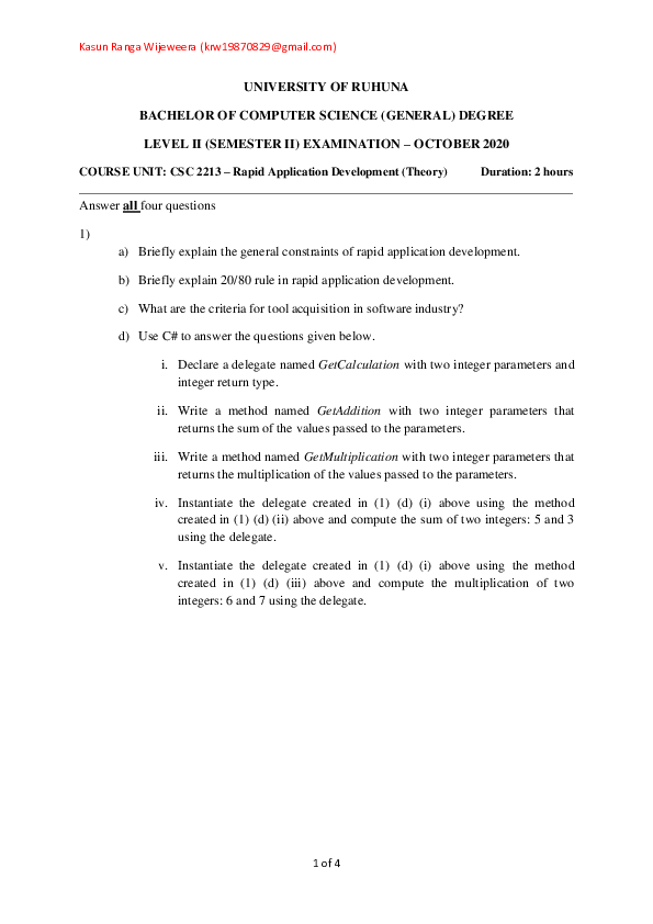 (PDF) Rapid Application Development 2019