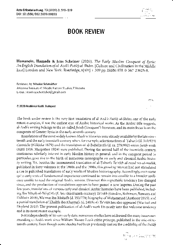 (PDF) BOOK REVIEW Hassanein, Hamada & Jens Scheiner (2020). An English ...