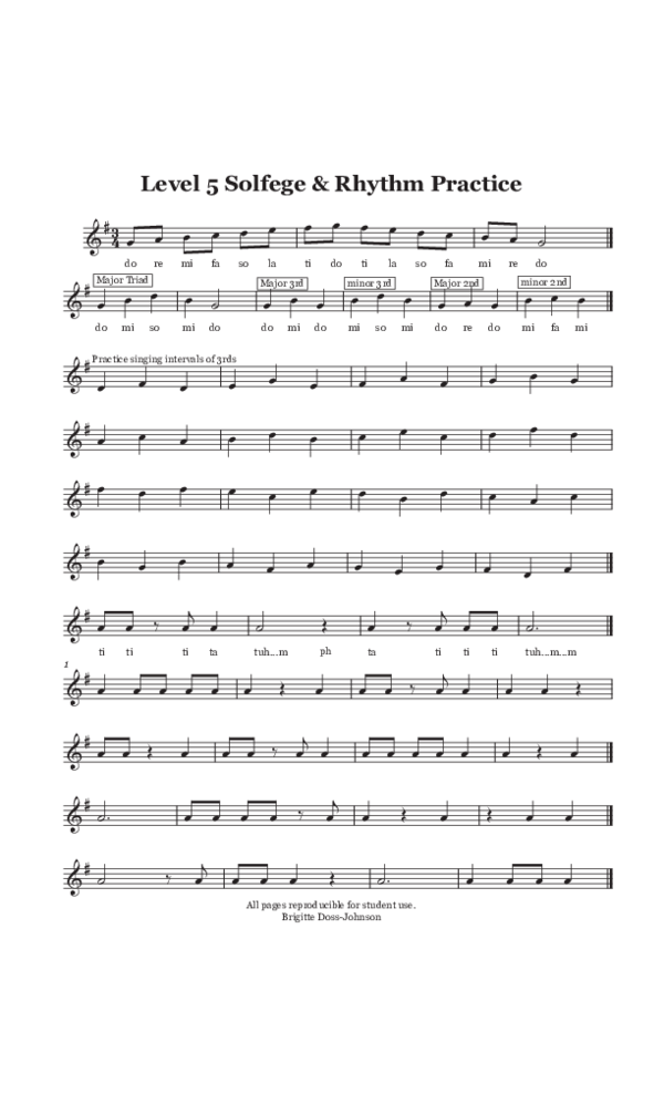 (PDF) Level 5 Solfege & Rhythm Practice
