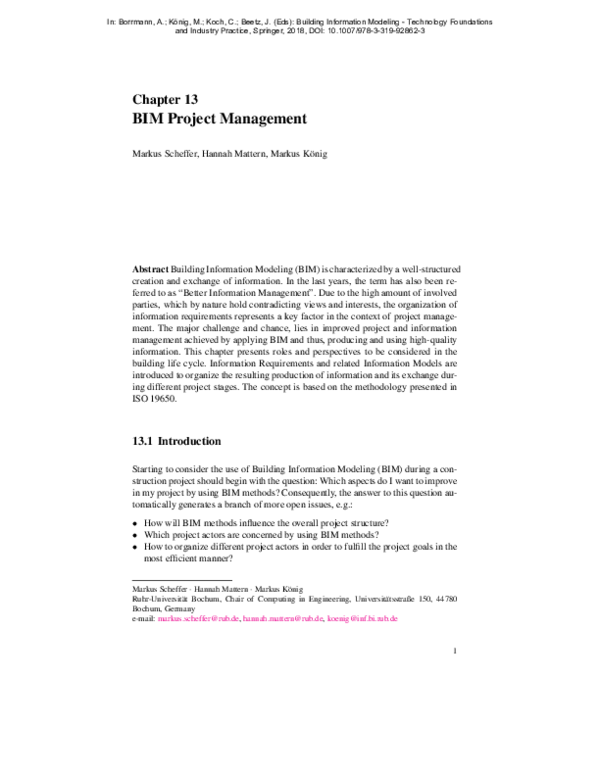 (PDF) BIM Project Management