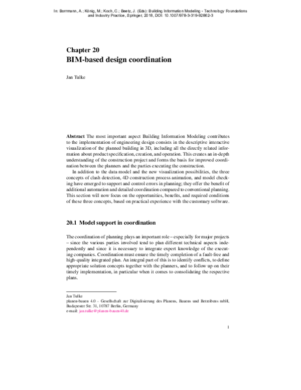 (PDF) BIM-based design coordination