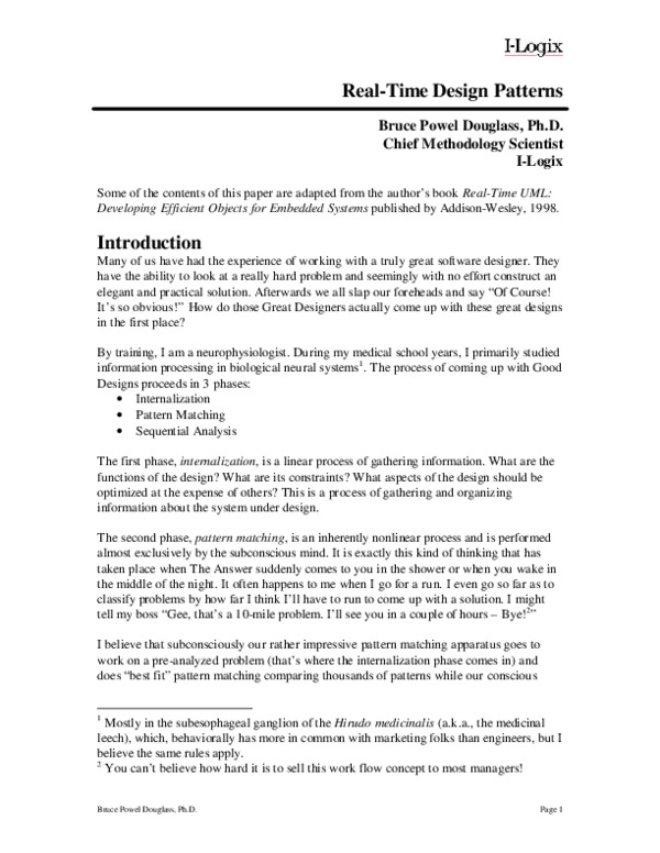 (PDF) Real-Time Design Patterns