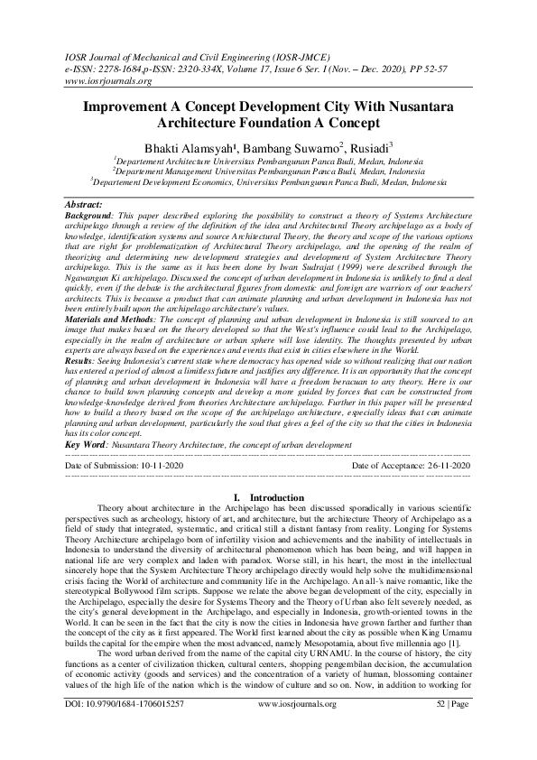 (PDF) Improvement A Concept Development City With Nusantara ...