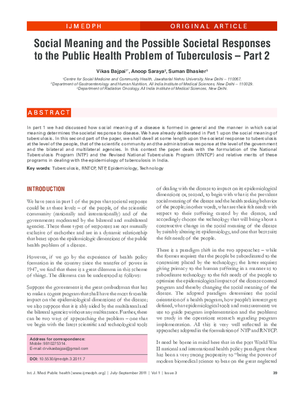 (PDF) Social Meaning and the Possible Societal Responses to the Public ...