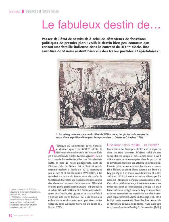 (PDF) Giuseppe RAFFO... Diplomatie et histoire postale dans la Tunisie ...