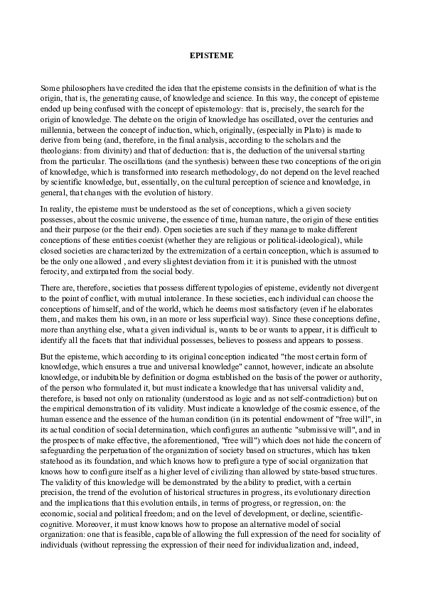 (DOC) EPISTEME ENGLISH