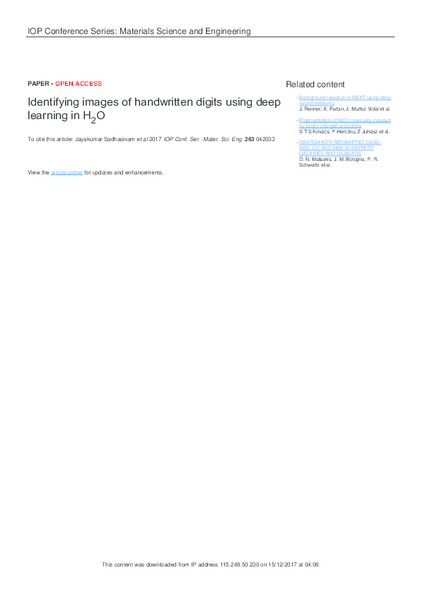 (PDF) Identifying images of handwritten digits using deep learning in H ...