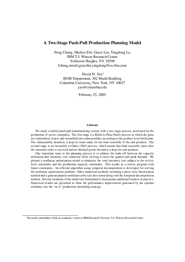 (PDF) A Production-Inventory Model for a Push-Pull Manufacturing System ...