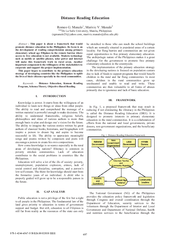 (PDF) Distance Reading Education