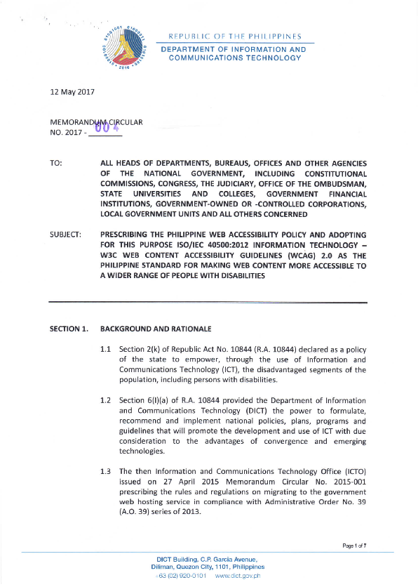 (PDF) DICT PWD Accessibility Guidelines for Web Content